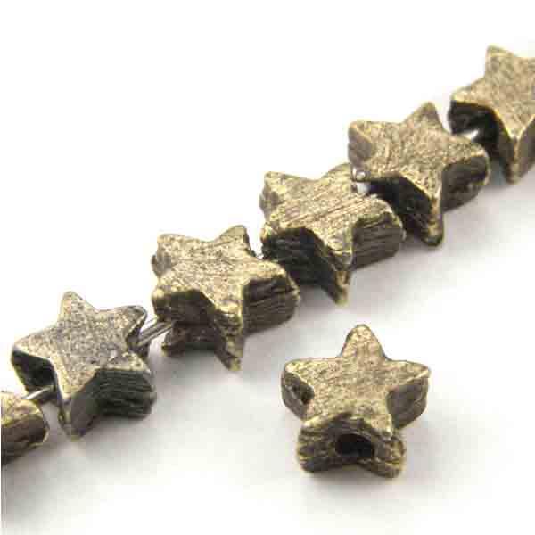 Antique Brass Star 6MM Cast Star