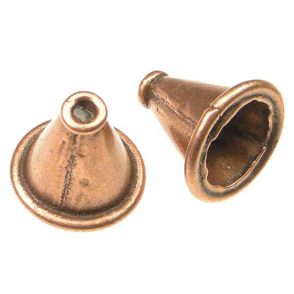 Antique Copper Plate 12x12MM Cone