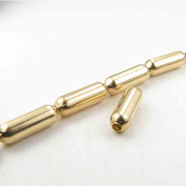 Brass 10X3MM Tube With Rounded Ends