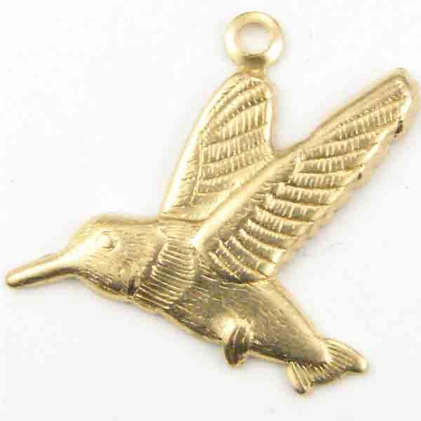 Brass 16x18MM Left Facing Hummingbird