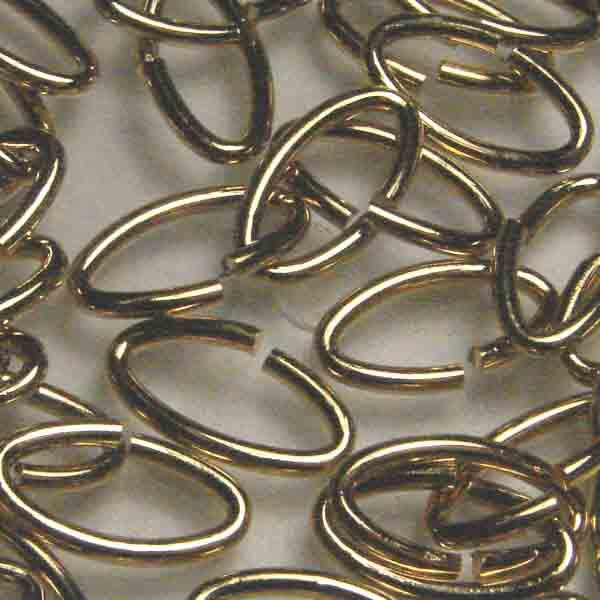 Gold Plate 11.5x6MM 18 Gauge Oval Jump Ring