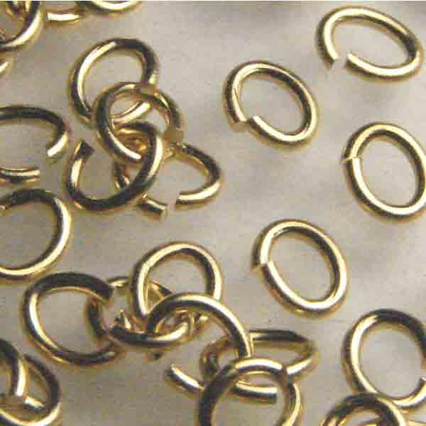 Gold Plate 4X3MM 21 Gauge Oval Jump Ring